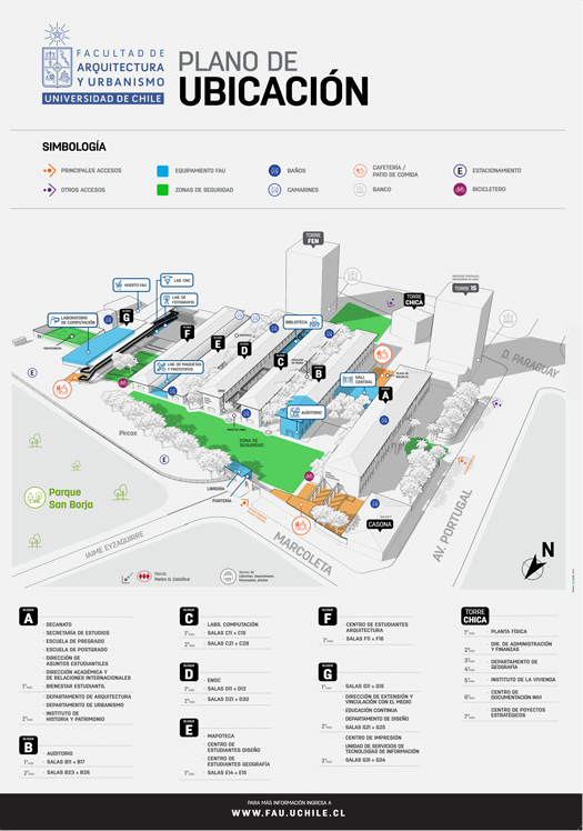 Ubicación - Facultad de Arquitectura y Urbanismo - Universidad de Chile